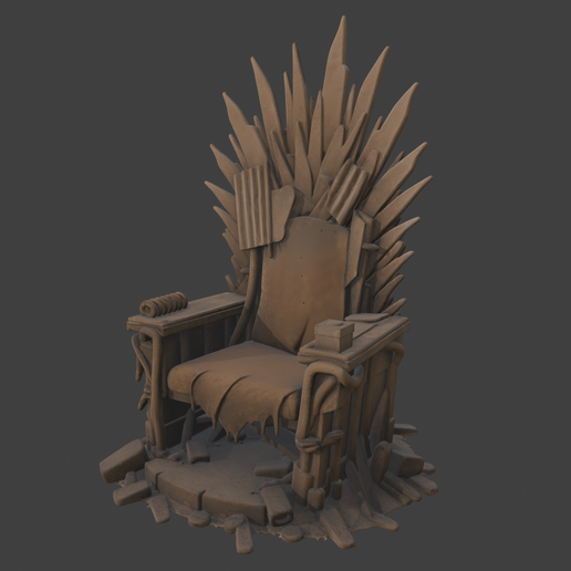 🦸 Post Apocalypse Raiders Throne・ STL File for 3D printing・Cults