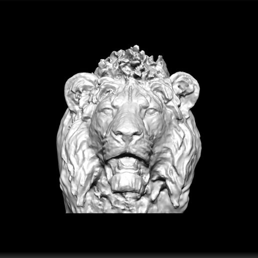 STL file Lion Head Statue 3D Print Model - Majestic Lion STL File ...