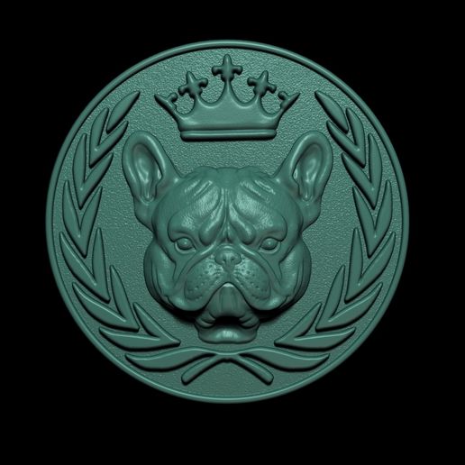 🏅 Exotic French Bulldog Medallion・ STL File for 3D printing・Cults