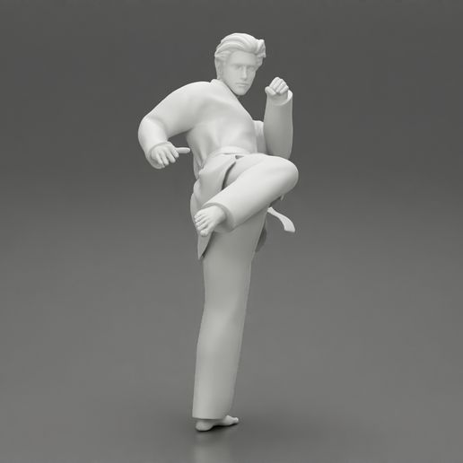 🥋 Karate man in a white kimono with a black belt・ STL File for 3D ...