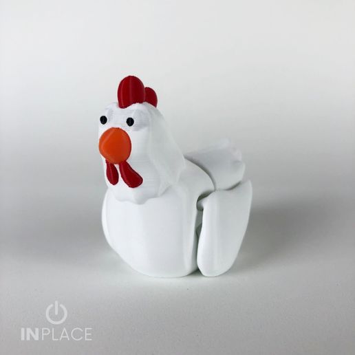 🐔 Cute Chicken Articulated・ STL File for 3D printing・Cults