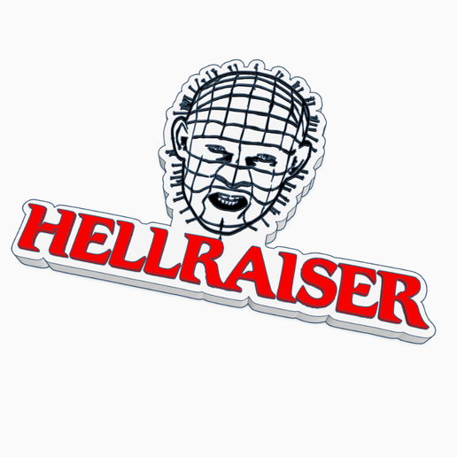 👾 HELLRAISER (PINHEAD) Logo Display by MANIACMANCAVE3D・ STL File for 3D ...