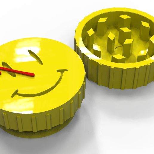 🌱 Grinder watchmen - smiley face・ STL File for 3D printing・Cults