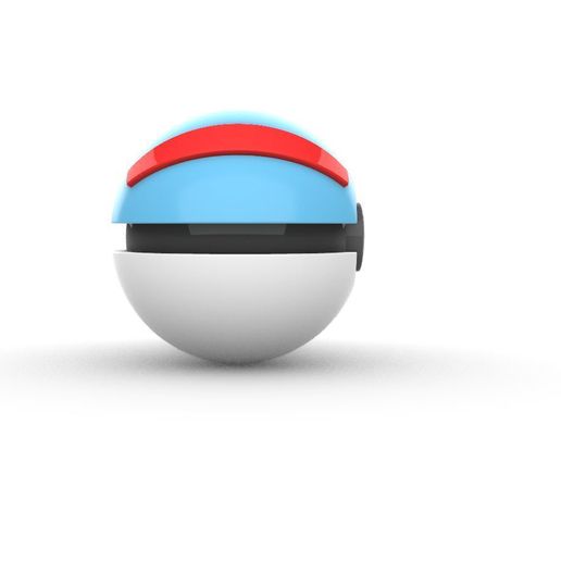 🐉 Pokeball Great Ball・ STL File for 3D printing・Cults