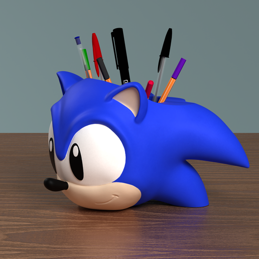 🦔 Classic Sonic the Hedgehog: Headphone Stand and Pen Holder・ STL File ...
