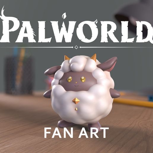 🐉 Palworld 01 Lamball Fanart・Бесплатный STL для 3D-печать・Cults