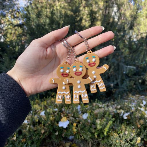 👨 Shrek's Gingerbread Man Keychain/Christmas Tree Ornaments・ STL File ...