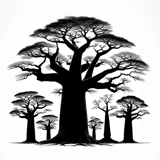 🎨 Wall Art baobab trees・ STL File for 3D printing and CNC machining ...
