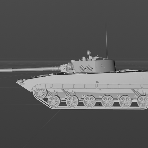 🪖 Soviet 685 Project amphibious tank 3D model material・ OBJ File for 3D ...