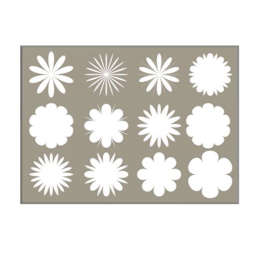 simple flower stencil