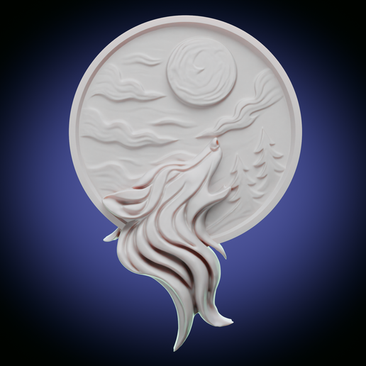 🐺 Howling Wolf – 3D Printed Medallion or Wall Sculpture・ STL File for ...