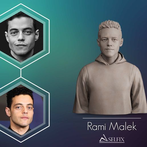 STL file Rami Malek Bust 👤 (OBJ and 3MF)・Design to download and 3D print・Cults