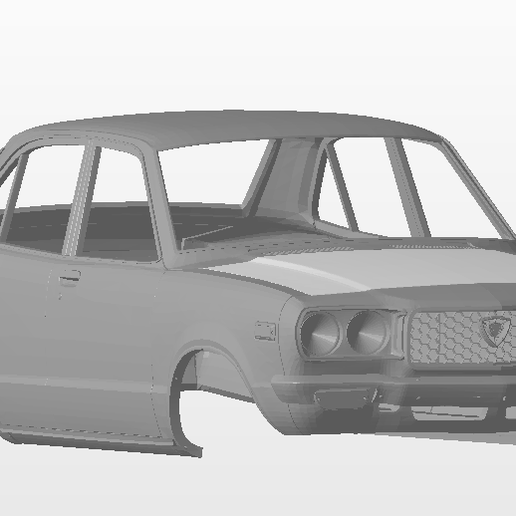 🚗 1:24 Mazda RX3 4 Door - Bonnnetless - "Scale-bodies"・ STL File for 3D ...