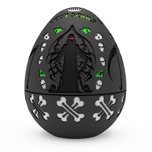 🥚 Lost Souls Egg - Embossed & Debossed・ STL File for 3D printing・Cults