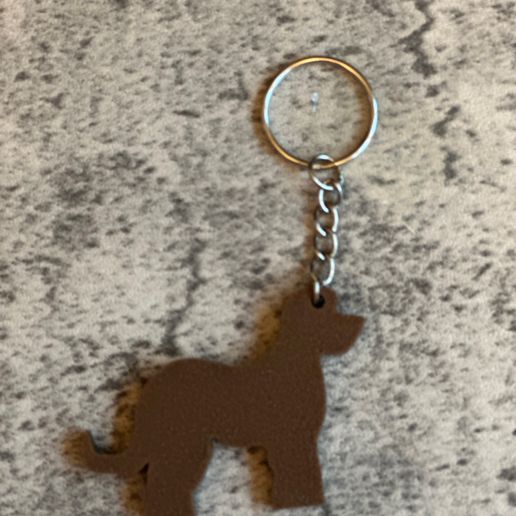 🗝️ Goldendoodle keyring・ STL File for 3D printing・Cults