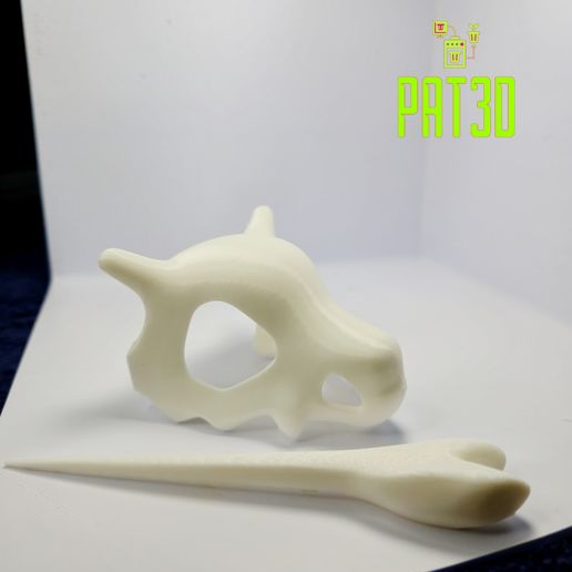 💀 Cubone Skull & Bone Hairpin - Pokémon・ STL File for 3D printing・Cults