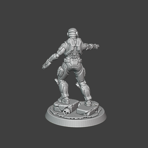 😇 Noble 6 Base Model - Halo Reach Miniature - Pose 2・ STL File for 3D ...