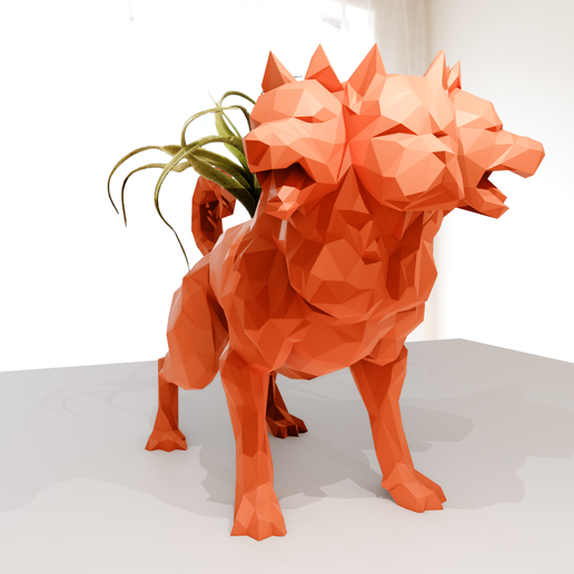 Archivo STL cerberus low poly planter pot flower vase stl 🪴 ・Diseño de ...