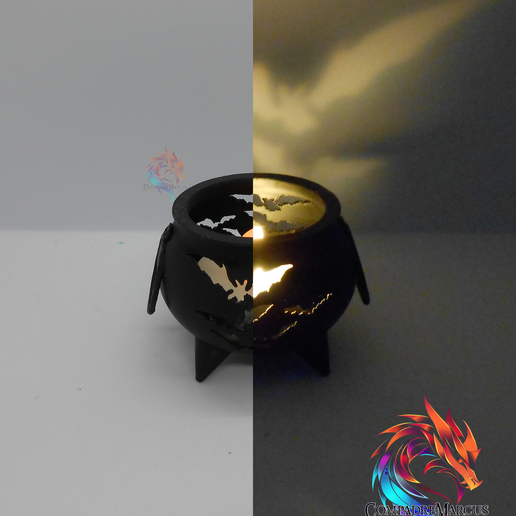 🕯️ 2 / 3mf cauldron-shaped candle holder included・Free STL File for 3D ...