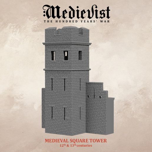 🟪 Medieval square towers, 12th & 13th centuries・ 3D File for 3D ...