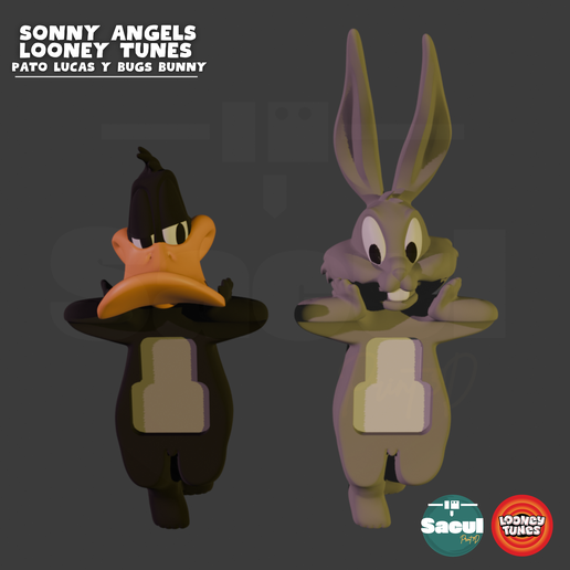 STL file Sonny Angels Looney Tunes - Bugs Bunny y Pato Lucas 🦸 (OBJ)・Design to download and 3D ...