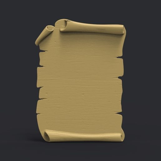 🪵 Parchment wooden scroll・ STL File for 3D printing and CNC machining ...