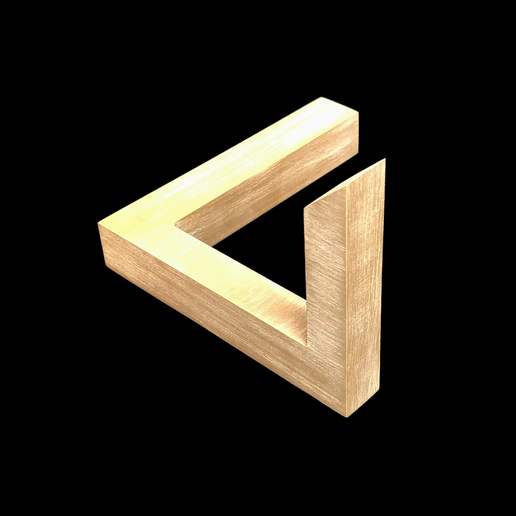 🔺 Penrose Triangle Impossible Object Optical Illusion・Free STL File for ...