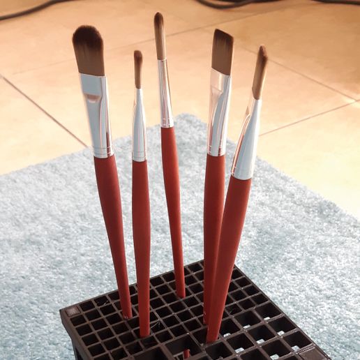 🎨 Paint Brush Holder・ STL File for ・Cults