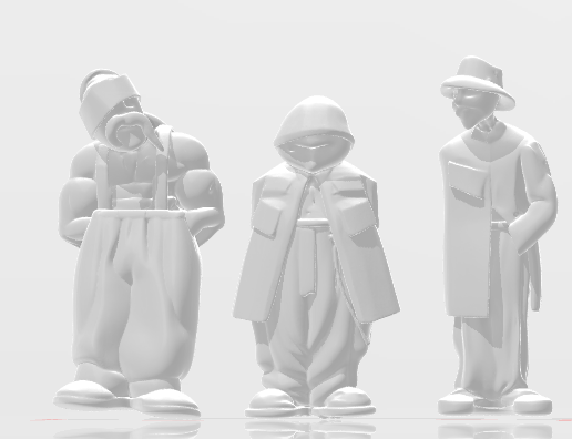 🌆 HOMIES FIGURE TRIO HOMIES・Free STL File for 3D printing・Cults
