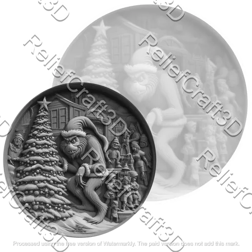 🪙 GRINCH16・ 3D File for 3D printing and CNC machining - Laser cutting・Cults
