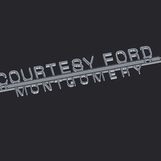 🚙 Courtesy Ford Montgomery Badge・ STL File for 3D printing・Cults