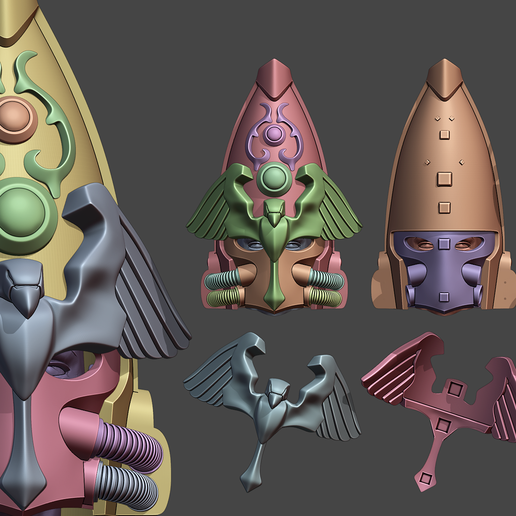 💂 Golden guard helmet with eagle・ STL File for 3D printing・Cults