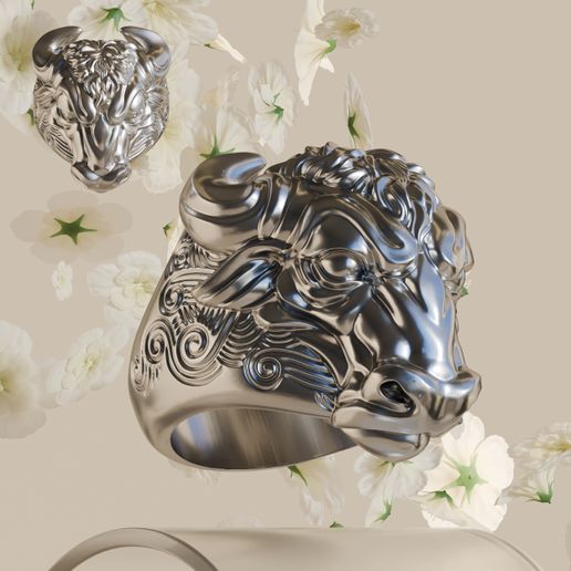 🐂 Bull ring・ STL File for 3D printing・Cults