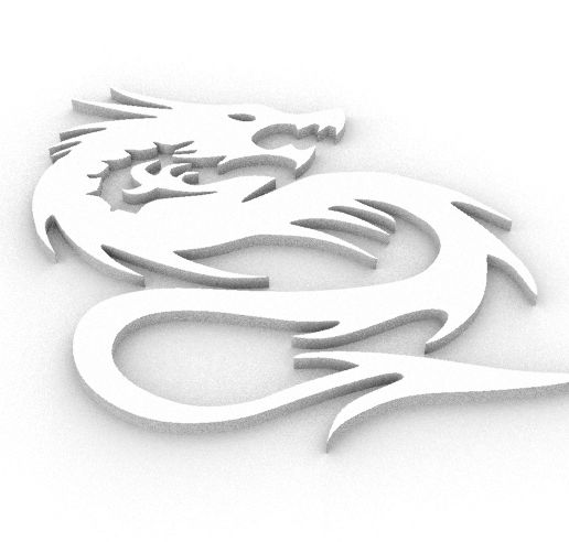 🐉 DRAGON 2D・ STL File for ・Cults