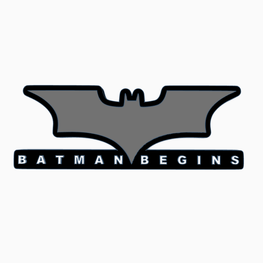 batman begins logo vector
