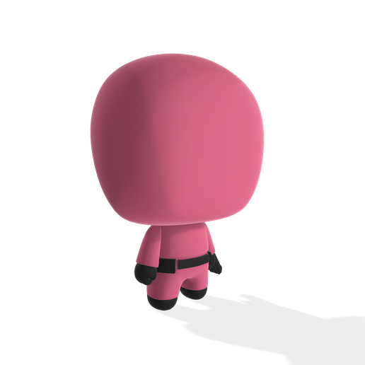 🦑 Chibi "Squid Game" Guardia Cuadrado con Pistola - Modelo STL ...