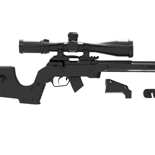 🔫 Rifle with Accessories – 3D Scanned Model (.STL / .OBJ)・ STL File for ...