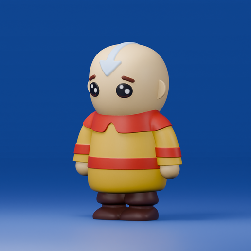 🧸 mini avatar aang | the last airbender | cute・ STL File for 3D ...