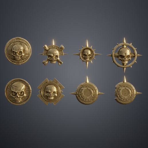 🛰 Space Marine Emblem Badges・ 3D File for 3D printing・Cults