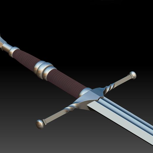 🗡️ Witcher Sword pack Steel and silver 3D print model・ 3D File for 3D ...