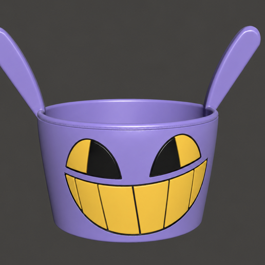 🍿 Jax popcorn bucket - digital circus・ STL File for 3D printing・Cults