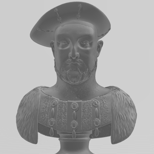 3MF file Regal 3D Printable Bust of King Henry VIII | Tudor Dynasty ...