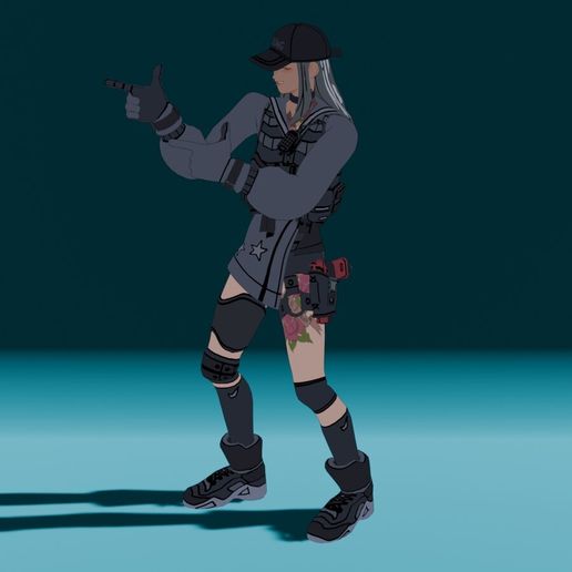 🇯🇵 Cyber Infiltration Pack Chigusa, Megumi, Yuki Low Poly・ STL File for ...