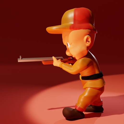🎨 Elmer Fudd・Free STL File for ・Cults