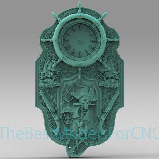 3D file 3D Model STL File for CNC Router Laser & 3D Printer Pirate ...