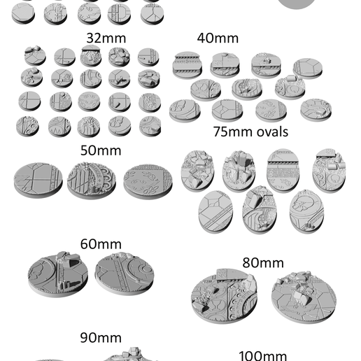 💂 Imperial Throne Room Bases Bundle・ 3D File for 3D printing・Cults