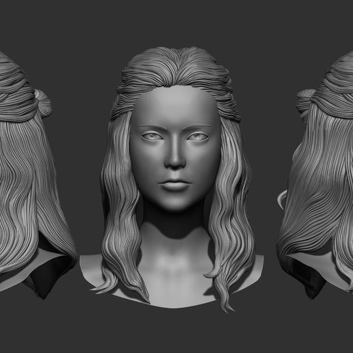 ♀️ 28 Female hair・ 3D File for 3D printing・Cults