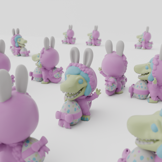 🦖 That Crazy Dino Rabbit with a gift for you・ STL File for 3D printing ...
