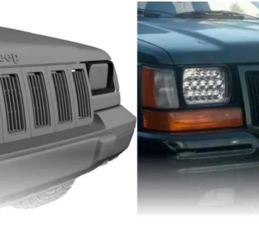🖼️ Jeep Grand Cherokee ZJ LED optics adapter frame・ STL File for ・Cults