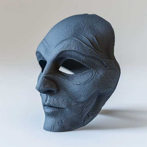 🗡️ half mask, printable mask, 3D mask, samurai mask, cyberpunk mask ...